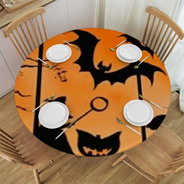 SHERONV Bats Round Tablecloth 100% Polyester for Indoor Outdoor ...