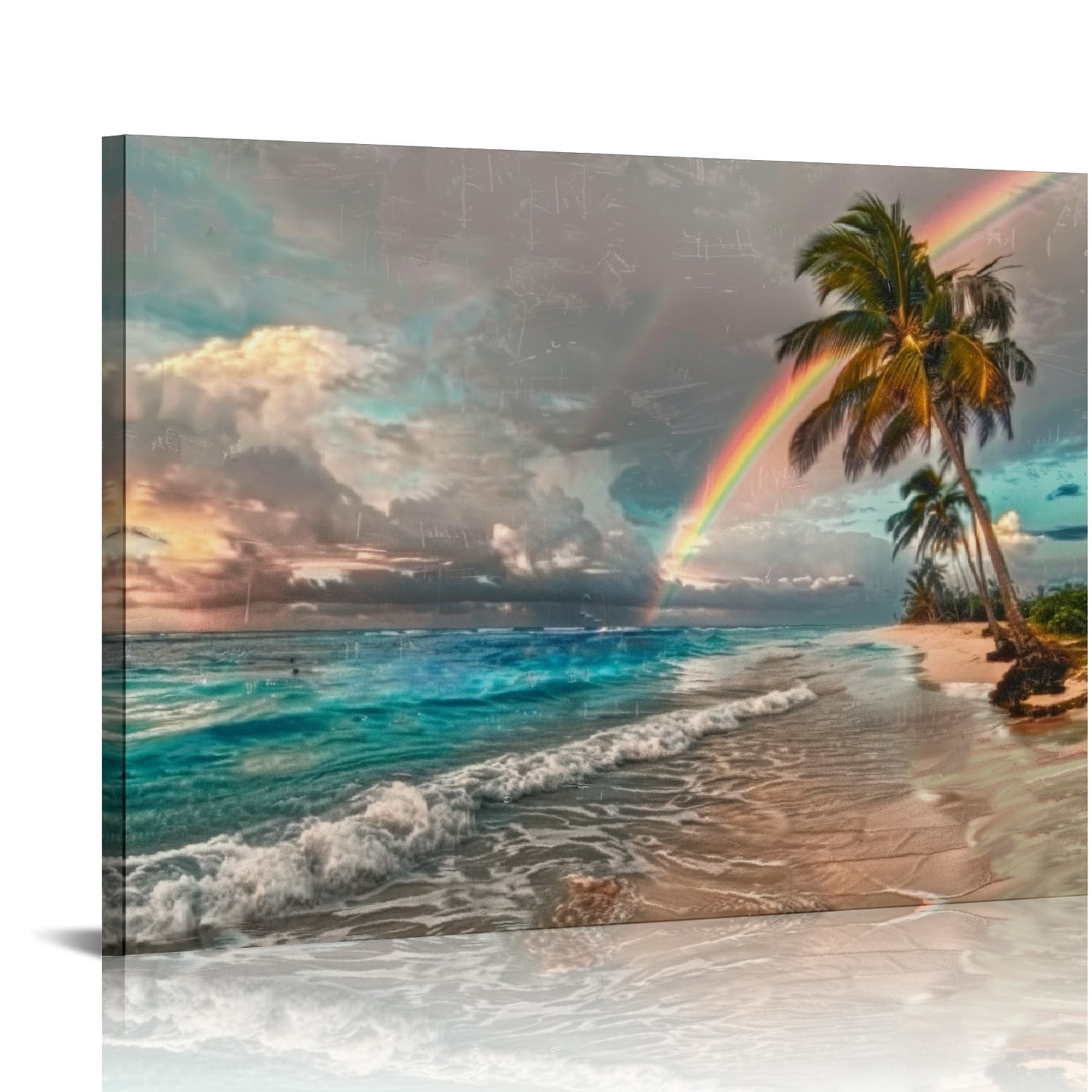 SHERONV Beach Picture Wall Art Canvas Sea View Poster Bathroom ...