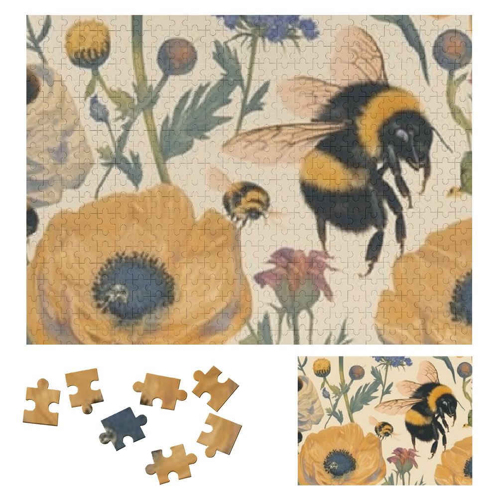 SHERONV Bee Flower Nature Wooden Jigsaw Puzzle Impossible Wooden ...