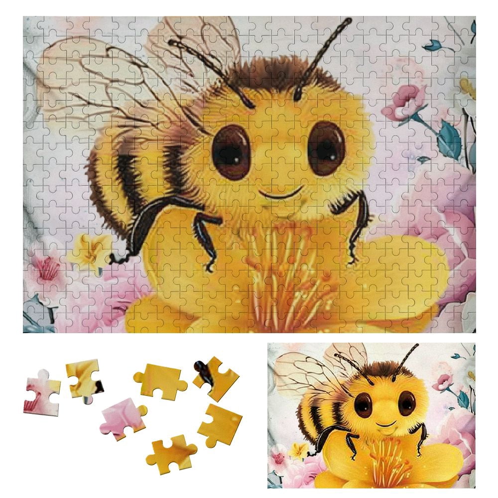SHERONV Bee Flower Wooden Jigsaw Puzzle for Adults and Kids ...