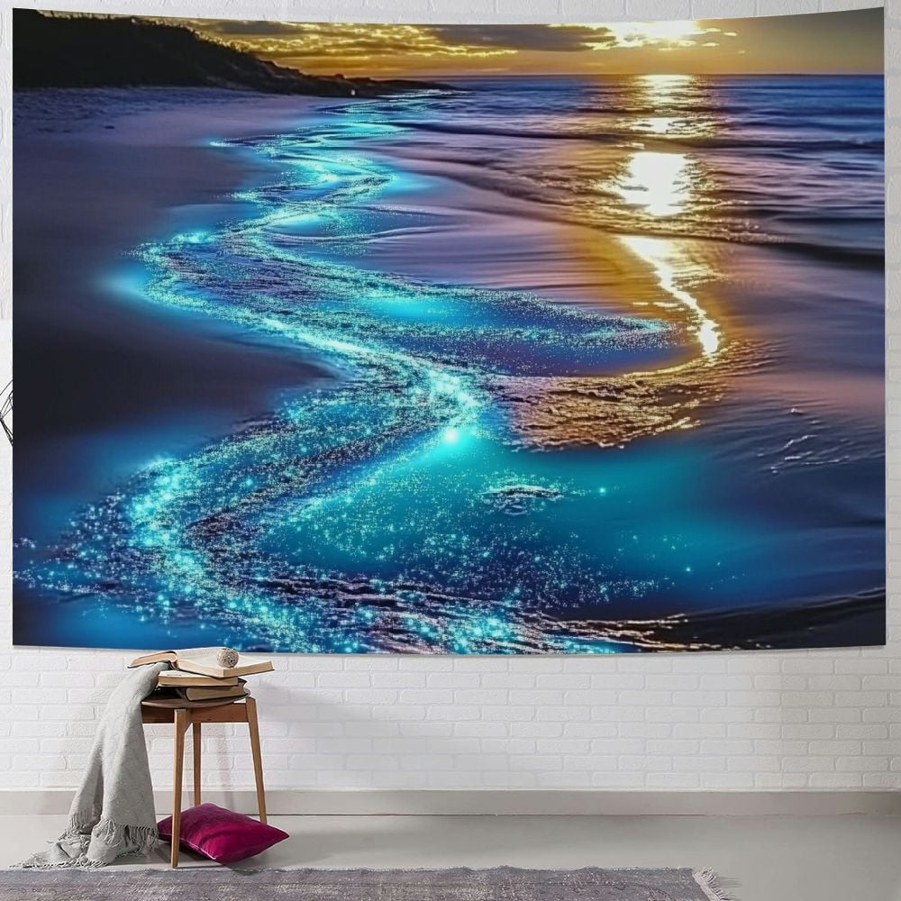 SHERONV Bioluminescence Theme Tapestry Wall Hanging Unique Style Art ...