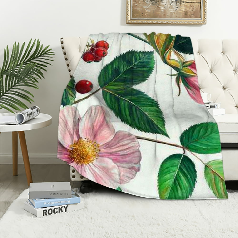 SHERONV Blankets, flowers, roses, watercolor, flannels, soft and ...