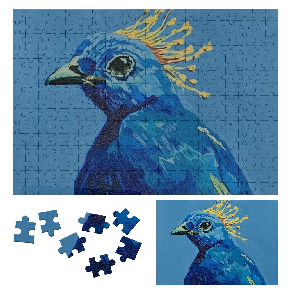 SHERONV Blue Bird Wooden Jigsaw Puzzle Horizontal Style Challenging ...