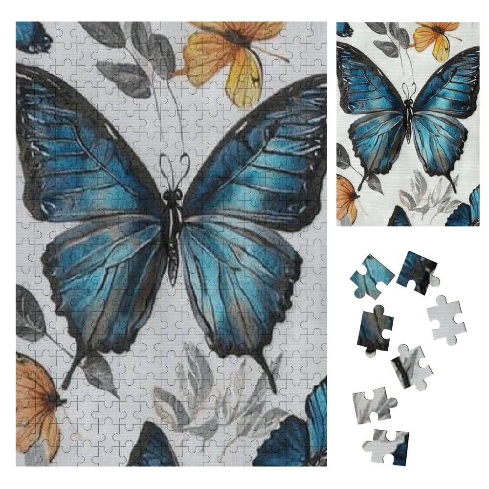 SHERONV Butterfly Wooden Jigsaw Puzzle Vertical Version - Relaxing and ...