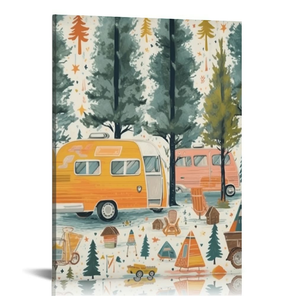 SHERONV Camper Trailer Fine Art Aesthetic Poster & Print Wall Painting ...