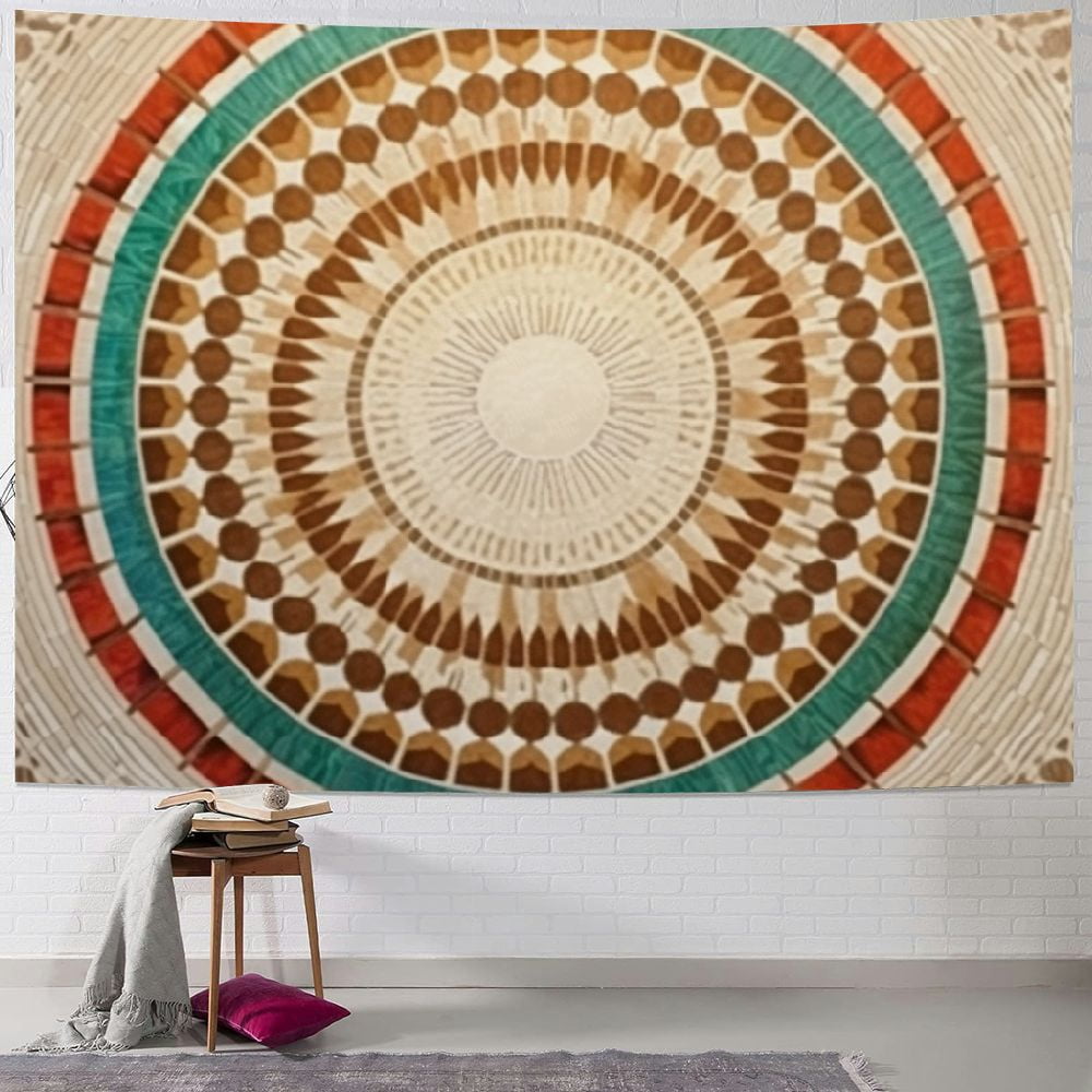 SHERONV Circular Design Tapestry Wall Hanging Unique Style Graphic ...