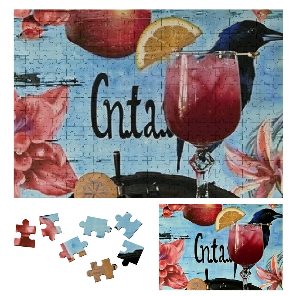 SHERONV Cocktail Bird Wine Wooden Jigsaw Puzzle Challenging Difficult ...