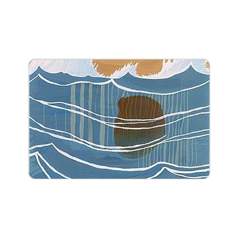 SHERONV Diatom Mud Bath Mat for Fast Absorption Bear Ocean Swimming ...