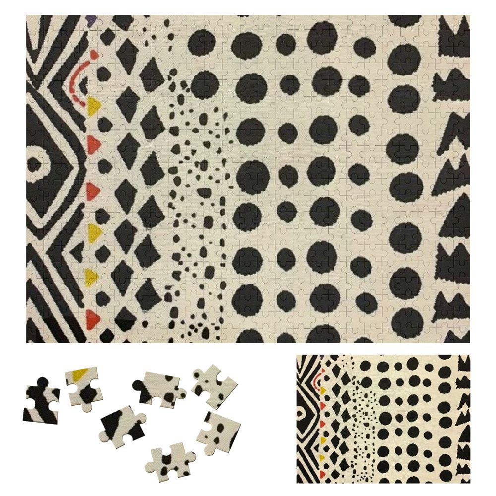 SHERONV Dots Lines Pattern Wooden Jigsaw Puzzle Leisure Game Toy Gift ...