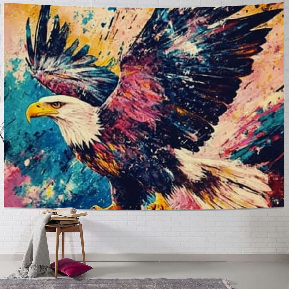 SHERONV Eagle Theme Tapestry Wall Hanging Unique Style Home Wall Decor ...