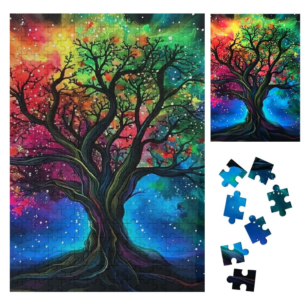 SHERONV Fantasy Art Stars Rainbow Wooden Puzzle Vertical Impossible ...