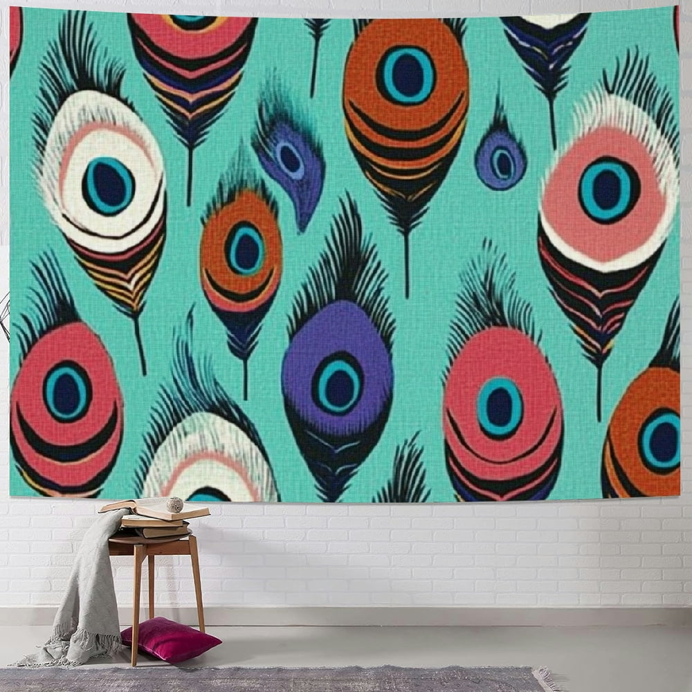 SHERONV Feathers Pattern Shapes Tapestry Wall Hanging Unique Style for ...