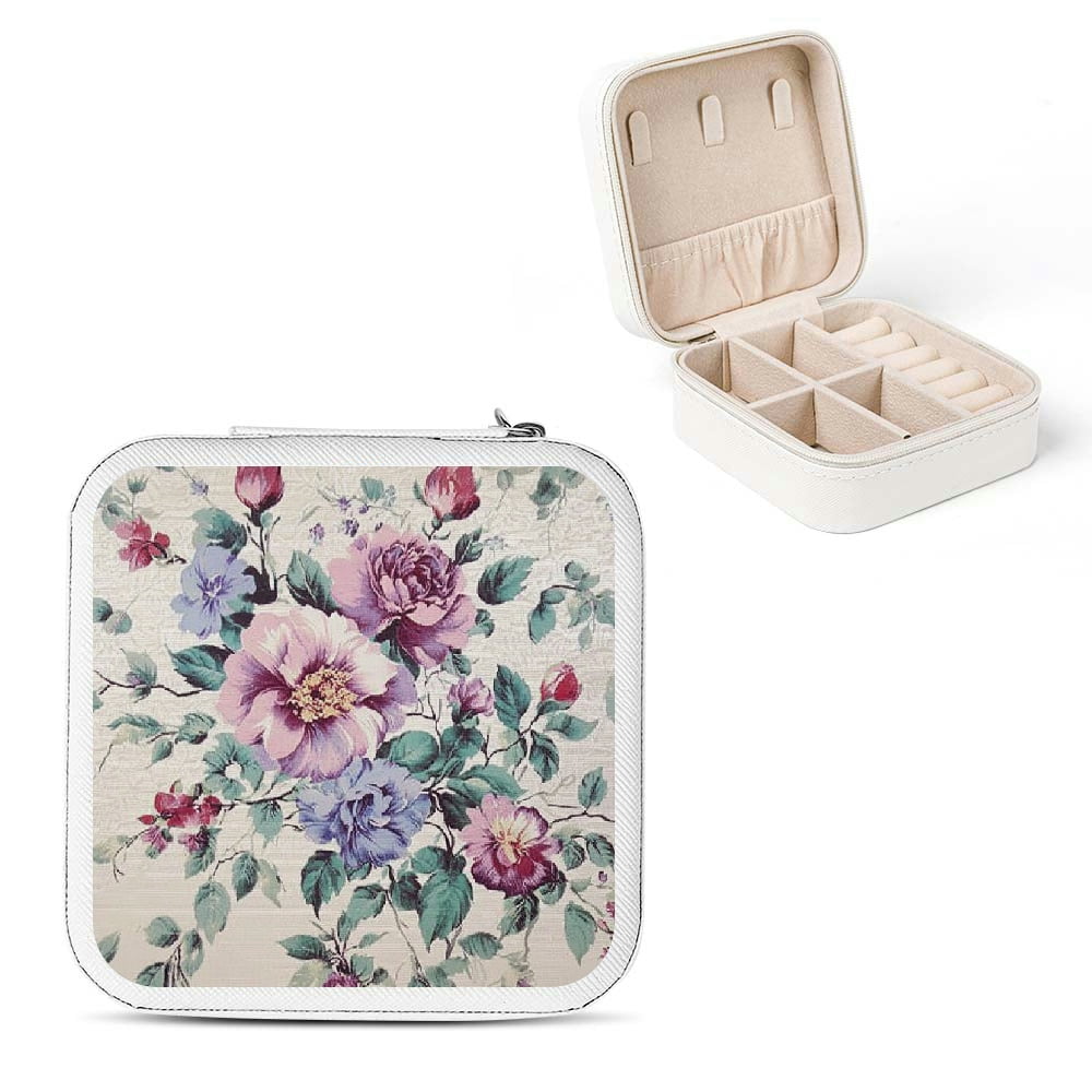 SHERONV Floral Print Rococo Jewelry Storage Artifacts Travel Jewelry ...
