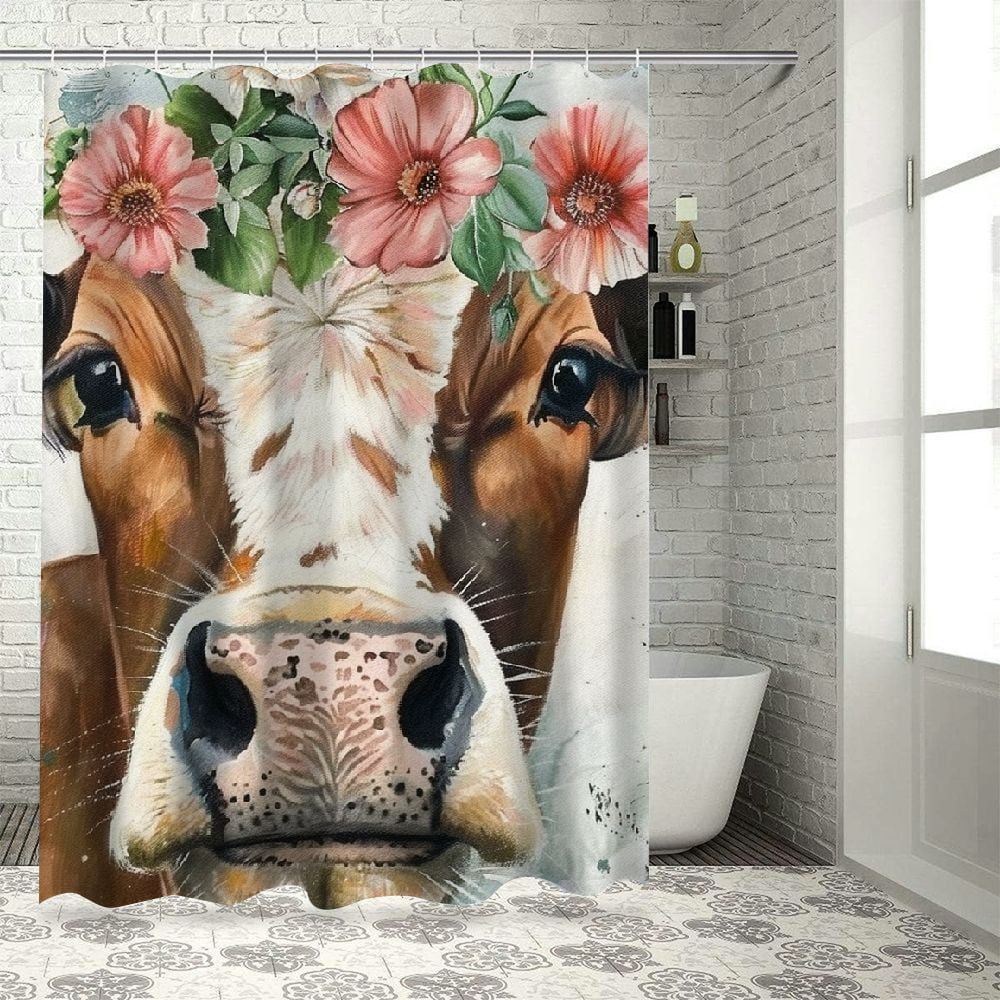 SHERONV Flower Crown Bathroom Decor Set with Hooks, Colorful Luxurious ...