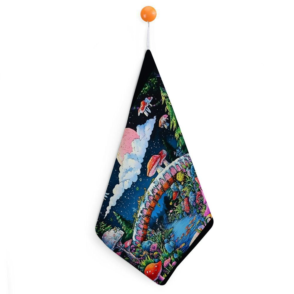 SHERONV Flowers Hand Drying Towels with Loop - Superfine Fiber Kitchen ...