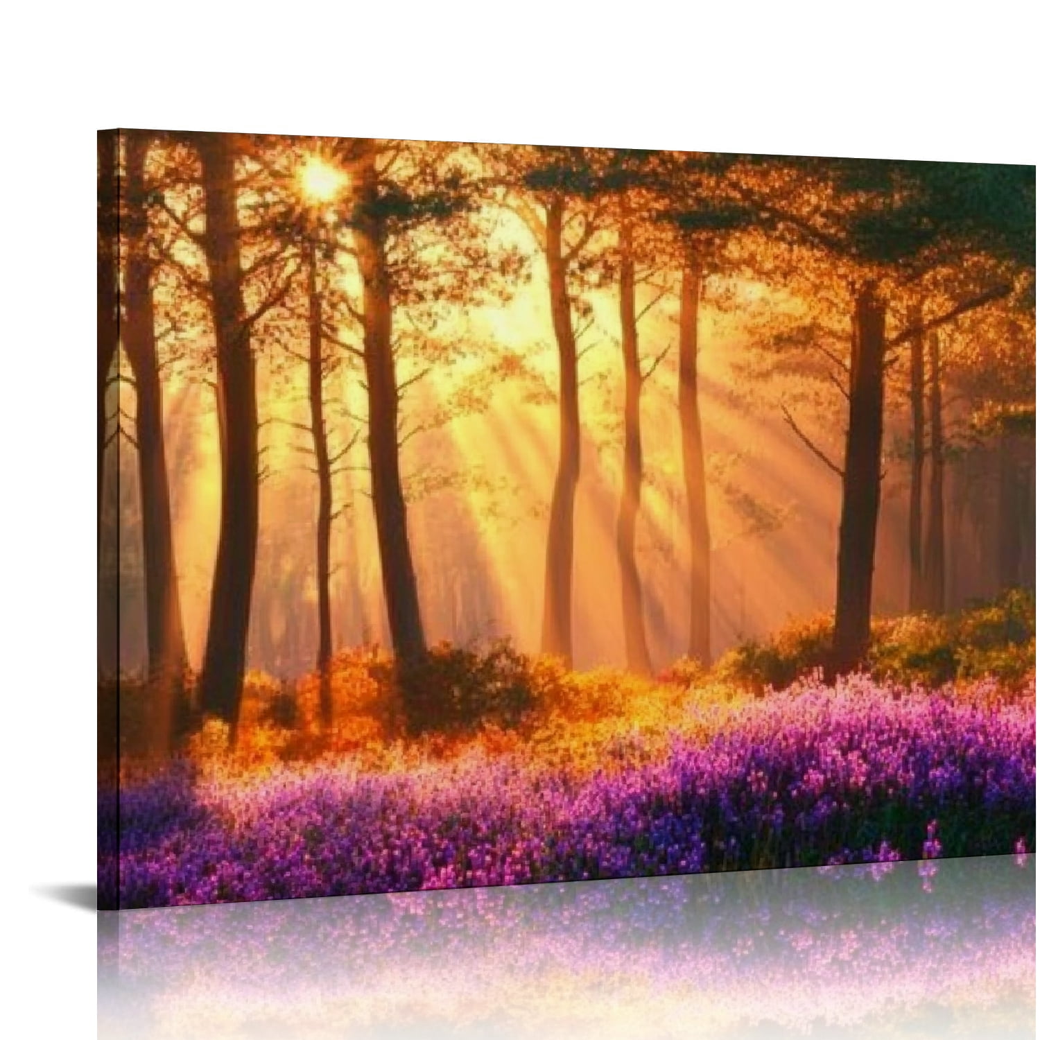 SHERONV Flowers Sunbeam Wall Decor Canvas Art for Living Room Bedroom ...