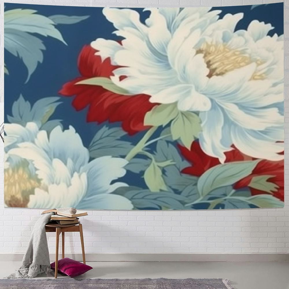 SHERONV Flowers Tapestry Wall Hanging Unique Style Graphic Tapestries ...