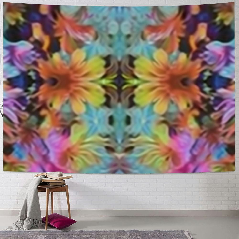 SHERONV Flowers Tapestry Wall Hanging Unique Style Graphic Tapestries ...