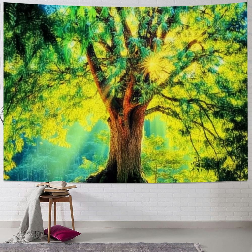 SHERONV Forest Tree Tapestry Rainforest Nature Landscape Tapestry Wall ...