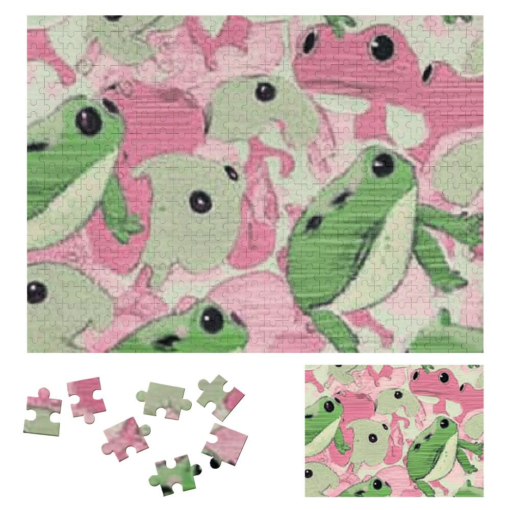 SHERONV Frogs Wooden Jigsaw Puzzle Horizontal Style Eco-Friendly Wood ...
