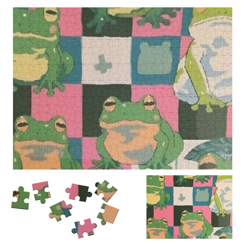 SHERONV Frogs Wooden Jigsaw Puzzle Horizontal Style Premium Eco ...