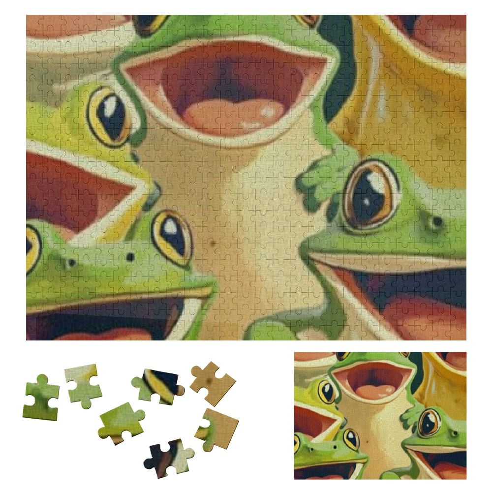 SHERONV Frogs Wooden Jigsaw Puzzle Impossible Wooden Puzzles Family ...