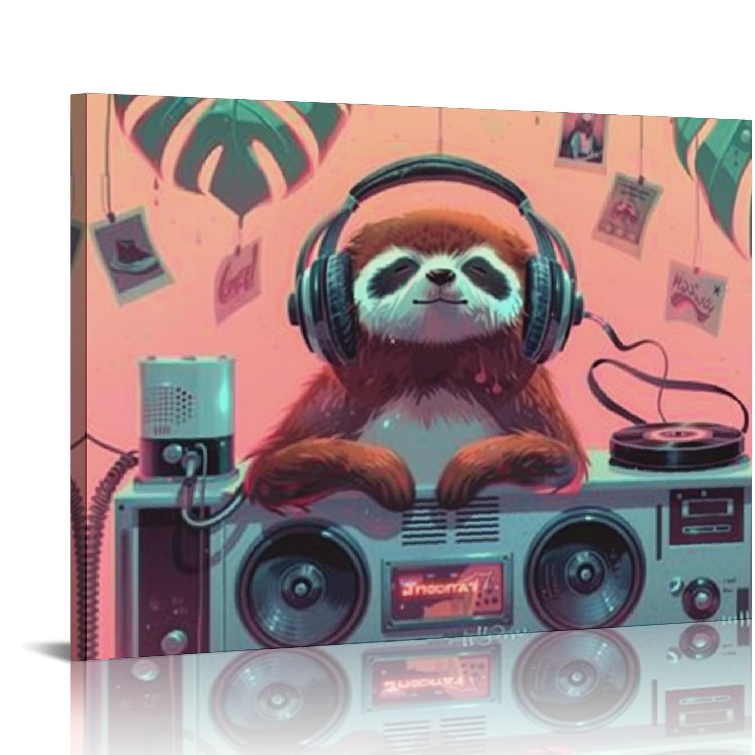 SHERONV Funny cute animals, sloths, music wall art, canvas prints ...