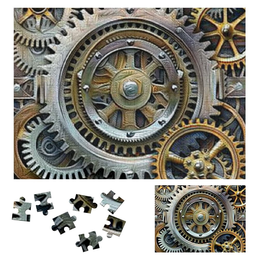 SHERONV Gears Steampunk Wooden Jigsaw Puzzle Impossible Challenging ...
