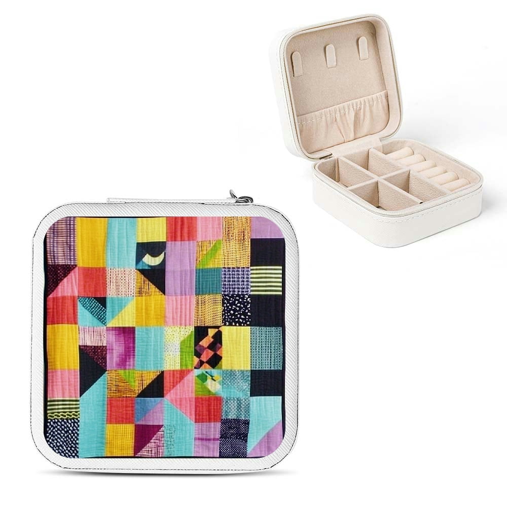 SHERONV Geometric Shapes Jewelry Box for Mother's Day Gifts White ...