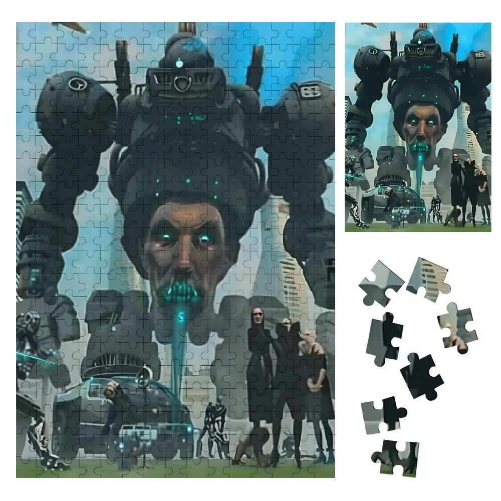 SHERONV Giant Robot Wooden Jigsaw Puzzle Vertical Style Wooden Gift for ...