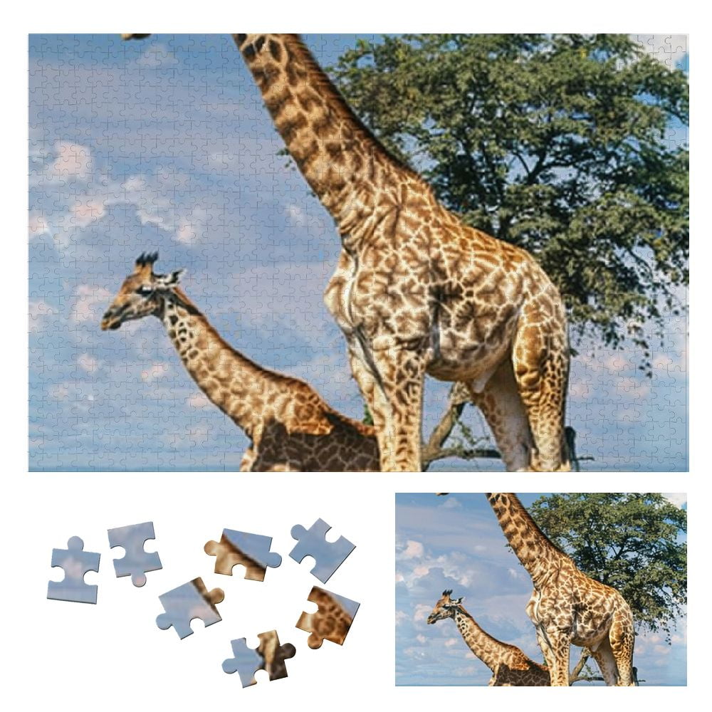 SHERONV Giraffes Trees Field Wooden Puzzle for Adults and Kids ...