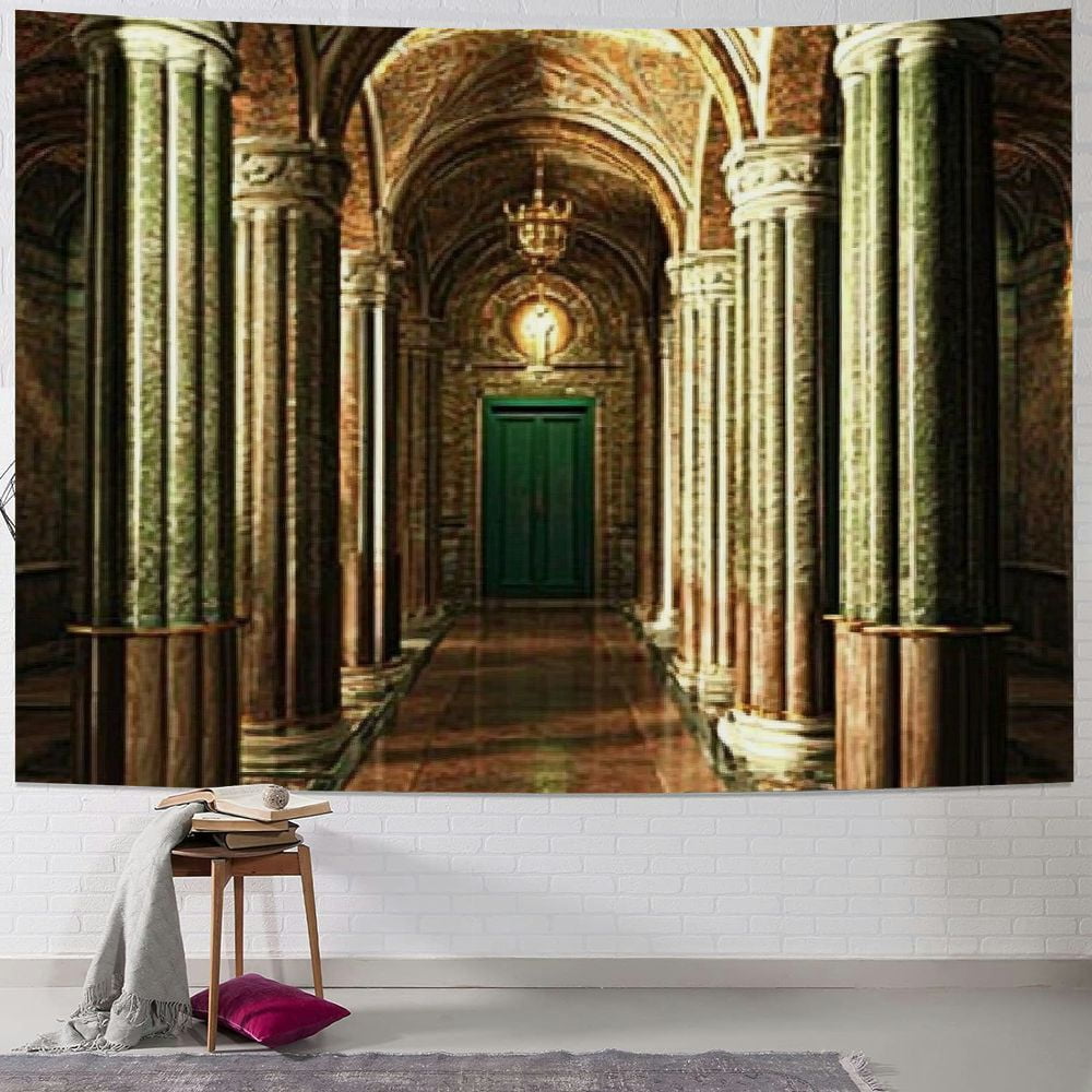 SHERONV Gothic Tapestry, Passage Stairways Secret Gateway Pillars ...