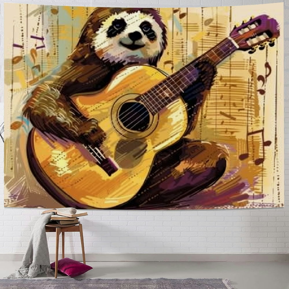 SHERONV Guitar Music Notes Tapestry Wall Hanging Unique Style Graphic ...