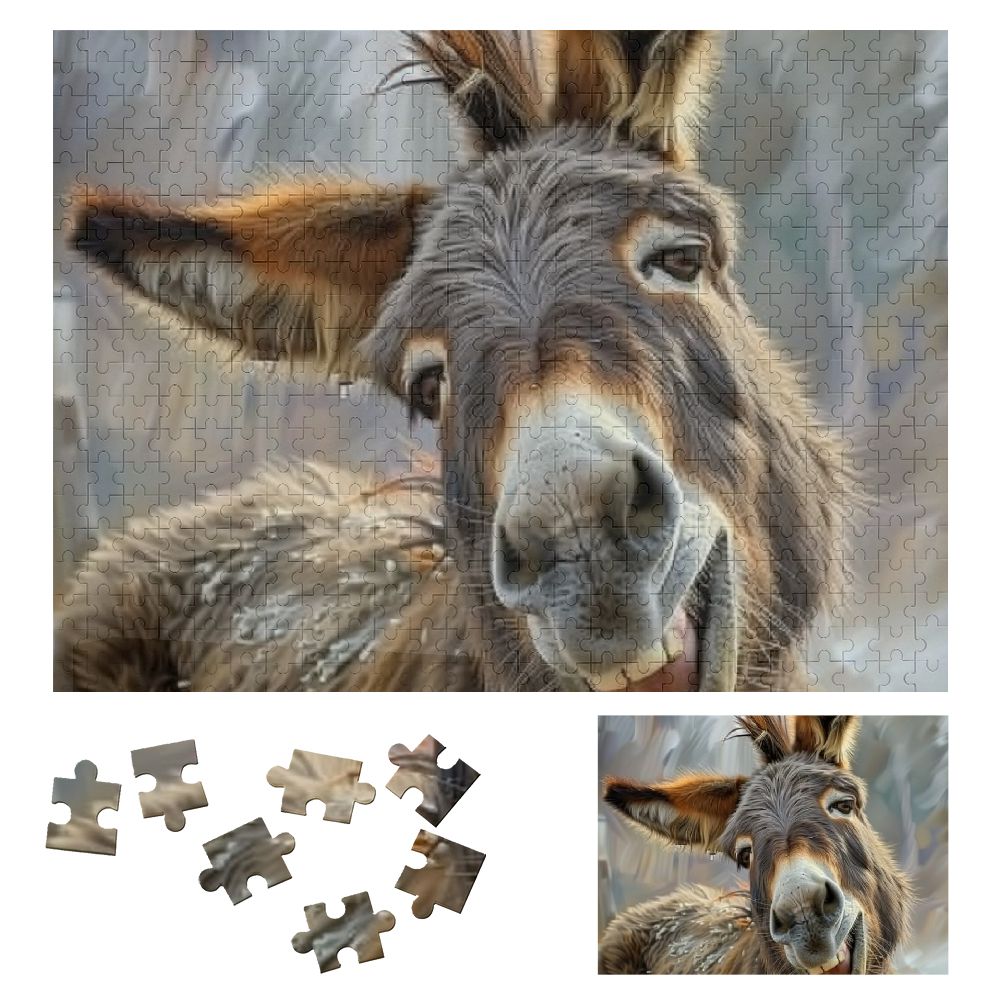 SHERONV Happy Donkey Wooden Jigsaw Puzzle Leisure Game Toy for Family ...