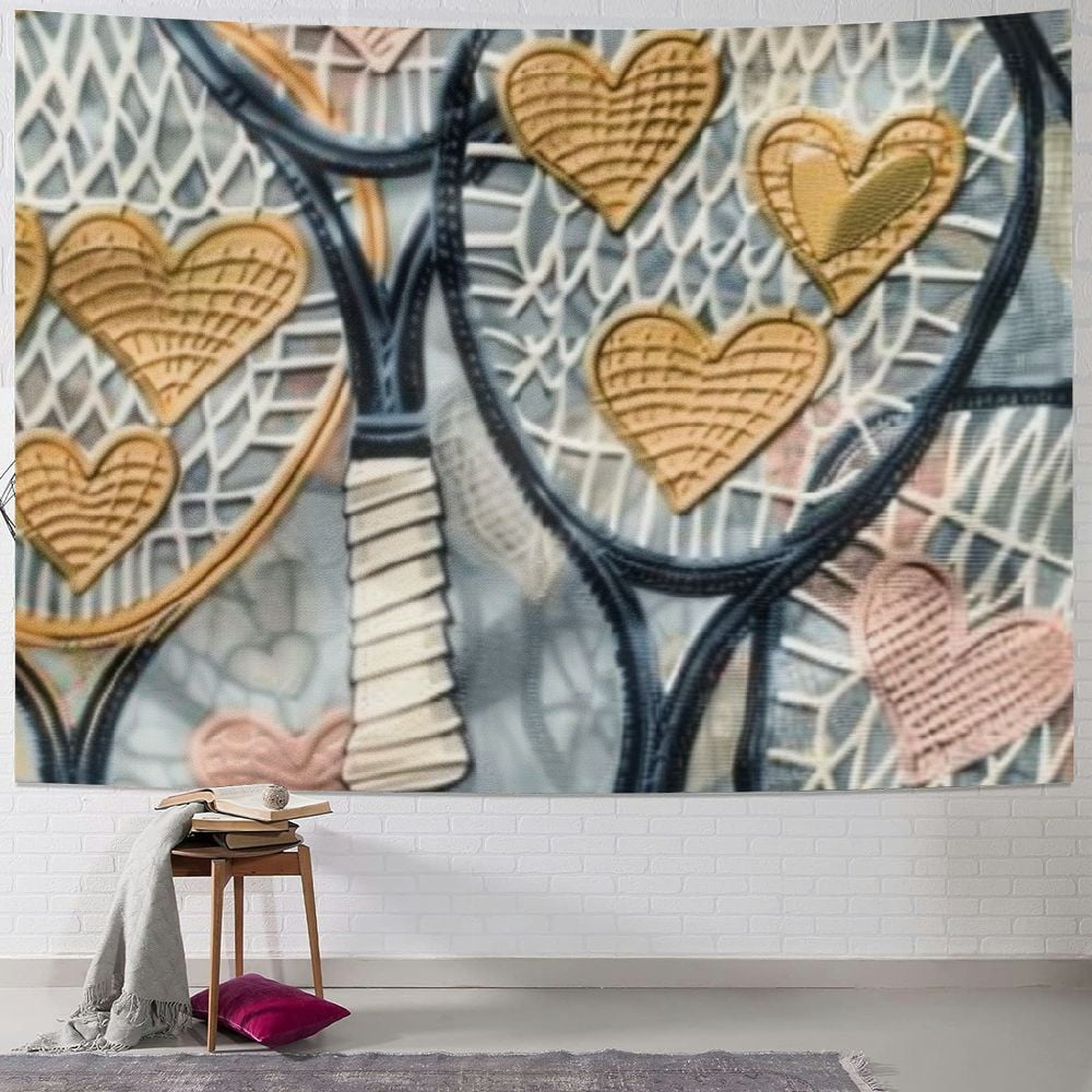 SHERONV Hearts Tapestry Wall Hanging Unique Style Graphic Tapestries ...