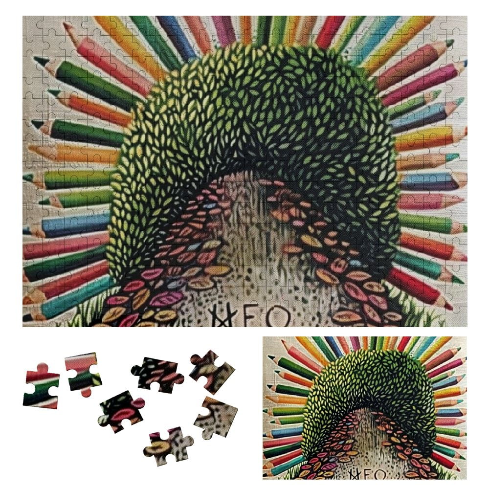 SHERONV Hedge Crayons Wooden Jigsaw Puzzle Horizontal Impossible Wood ...