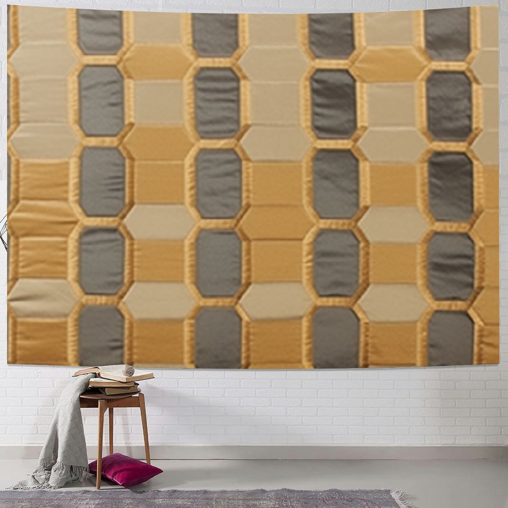 SHERONV Hexagonal Shapes Tapestry Wall Hanging Unique Style Home Decor ...
