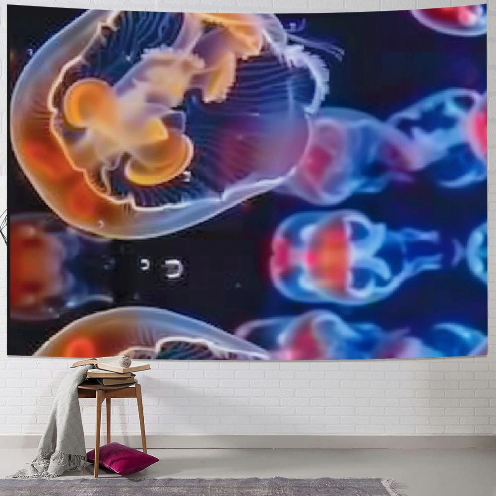 SHERONV Jellyfish Water Bubbles Tapestry Wall Hanging Unique Style ...