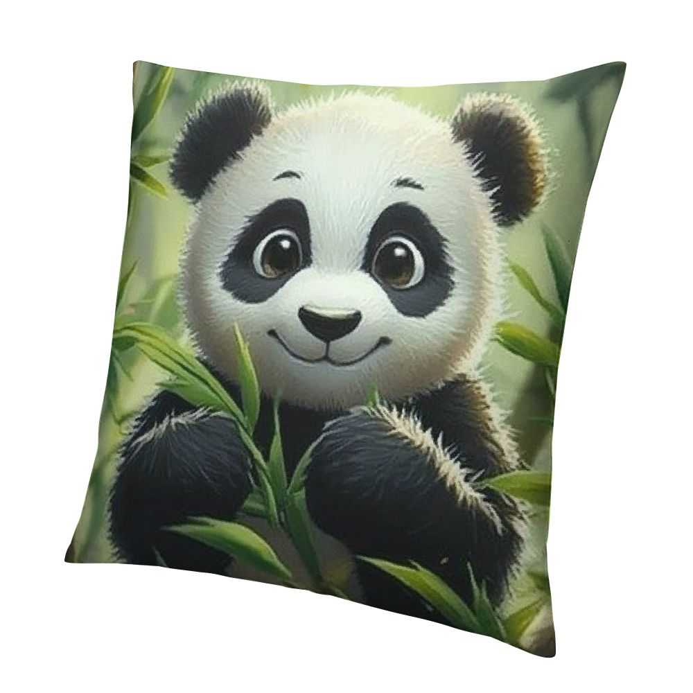 SHERONV Kawaii Panda Pillow Case Covers Double Sides,Jungle Green ...