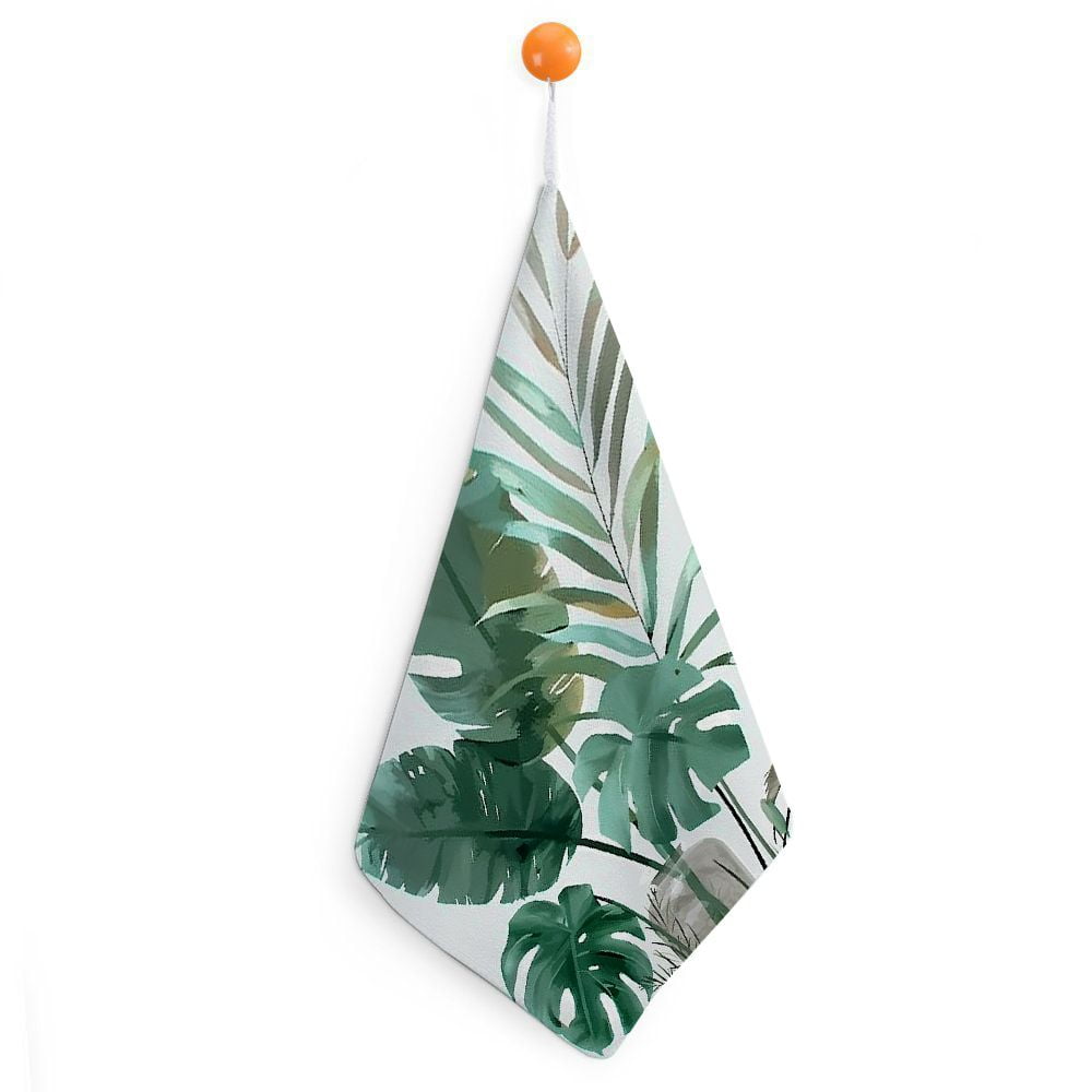 SHERONV Leaves Hand Drying Towels with Loop - Ultra-Fine Fiber Kitchen ...