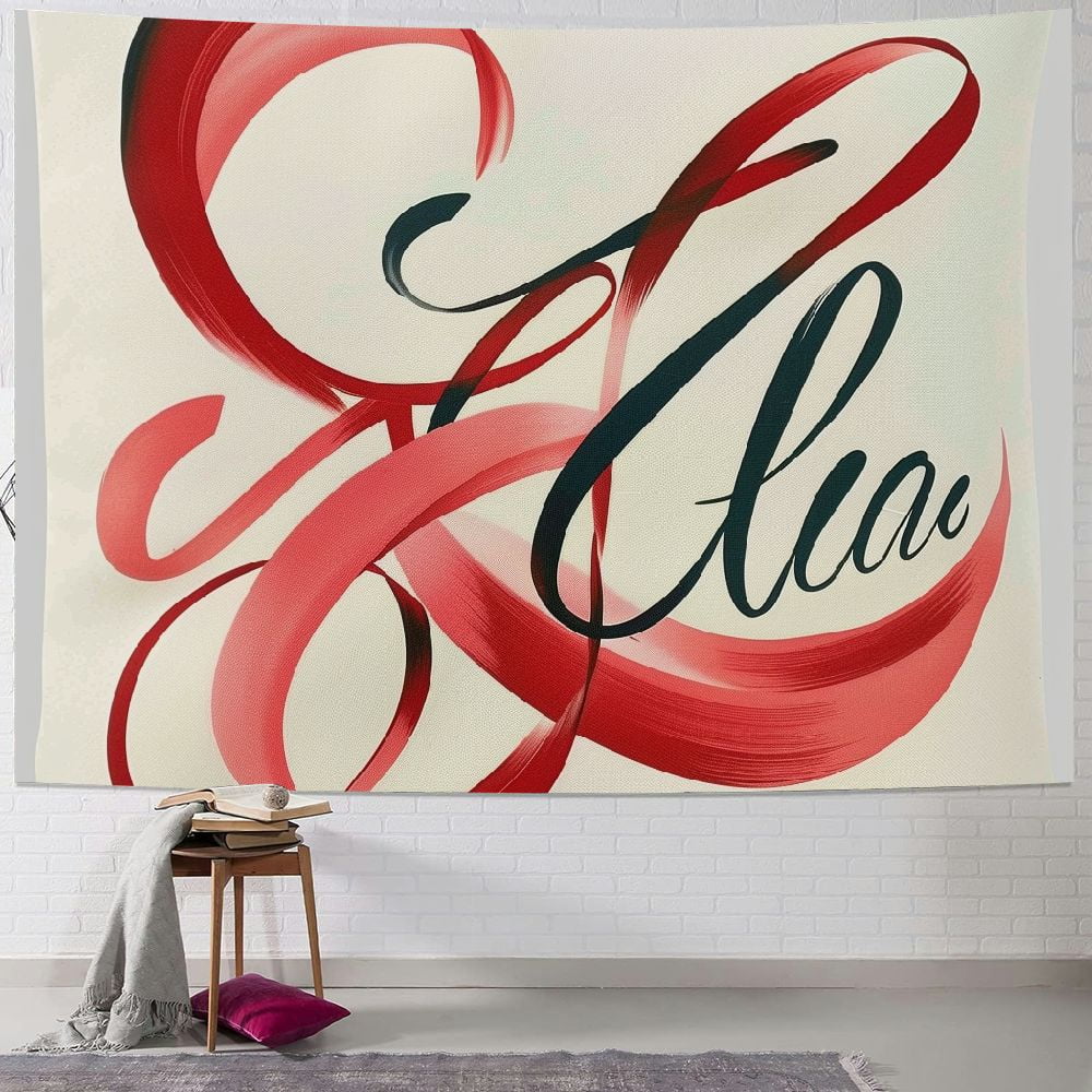 SHERONV Lettering Ribbon Annabel Kidston Tapestry Wall Hanging Unique ...