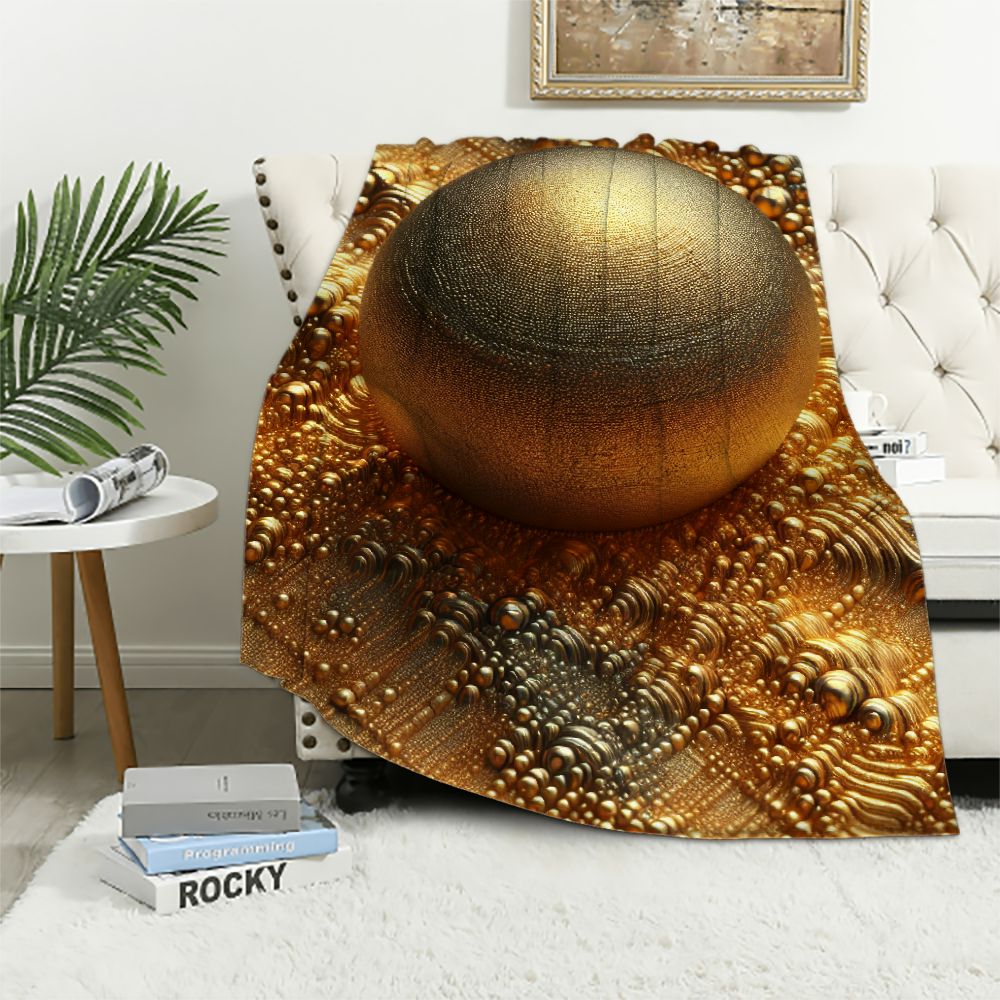 SHERONV Metallic Texture Blanket Soft Fleece Throw Blanket for Living ...