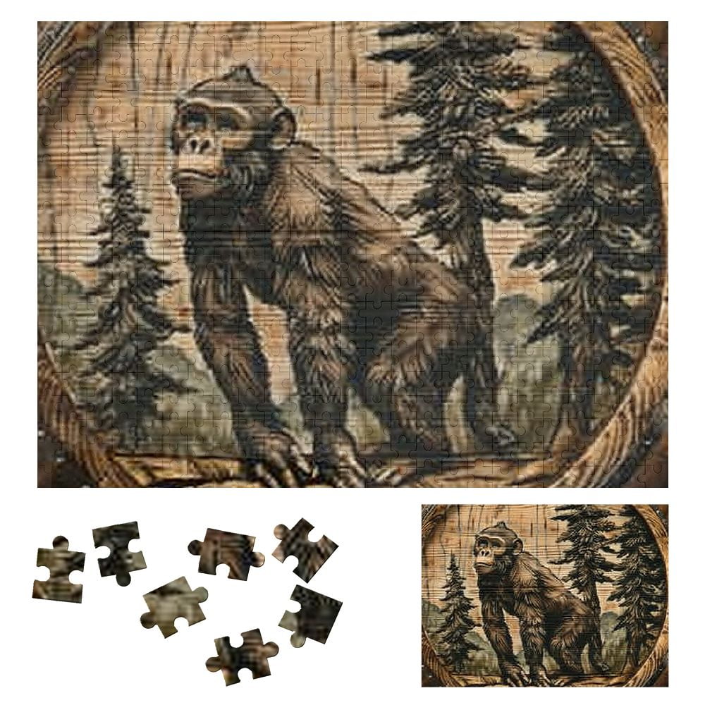 SHERONV Monkey Pine Trees Wooden Jigsaw Puzzle Challenging Difficult ...