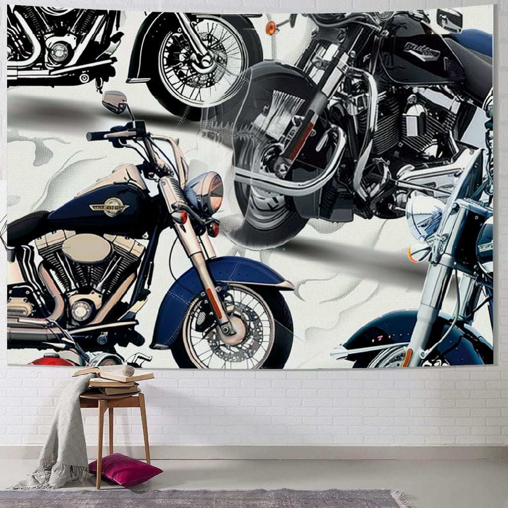 SHERONV Motorcycles Tapestry Wall Hanging Unique Style Graphic ...