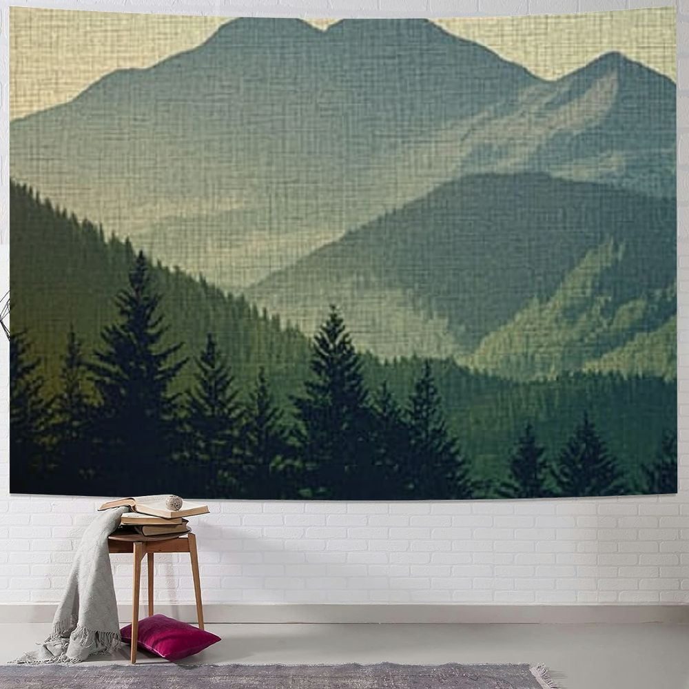 SHERONV Mountain Trees Sky Tapestry Wall Hanging Unique Style Graphic ...