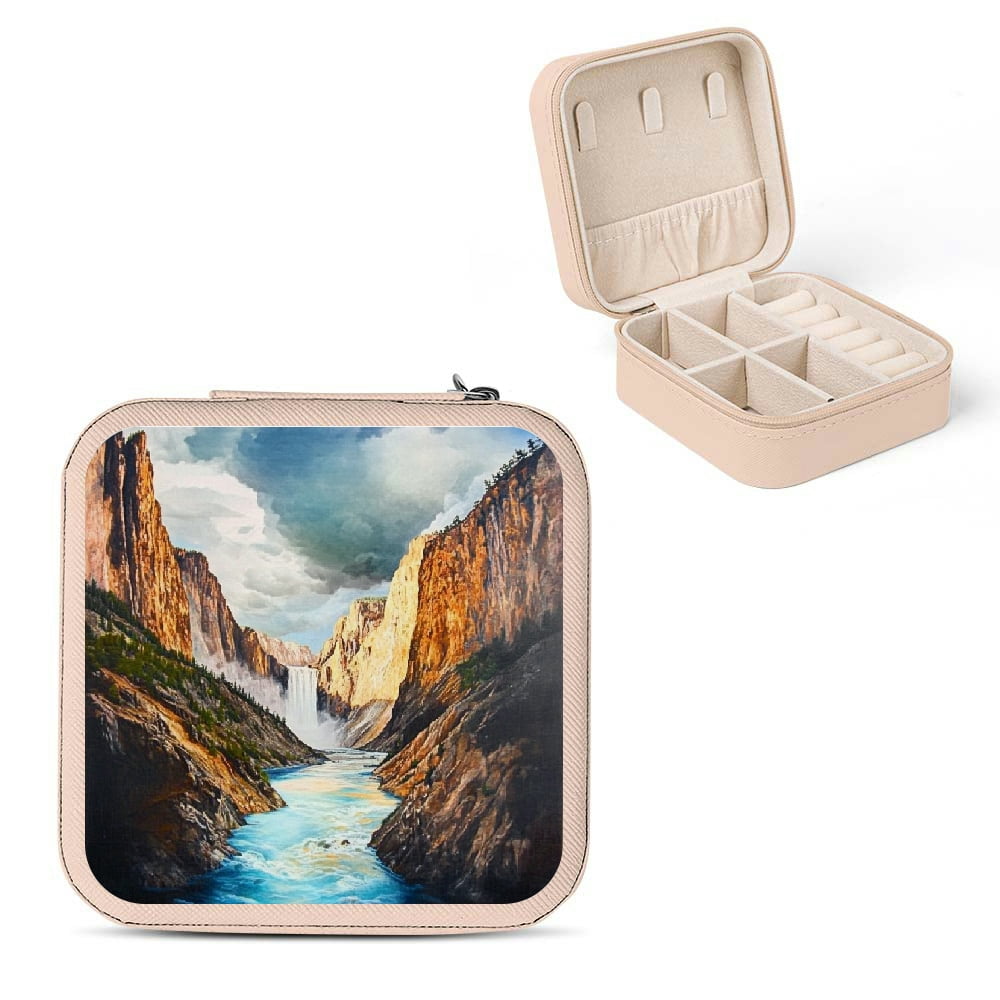 SHERONV Mountains River Canyon Travel Jewelry Box for Bridesmaids Pink ...
