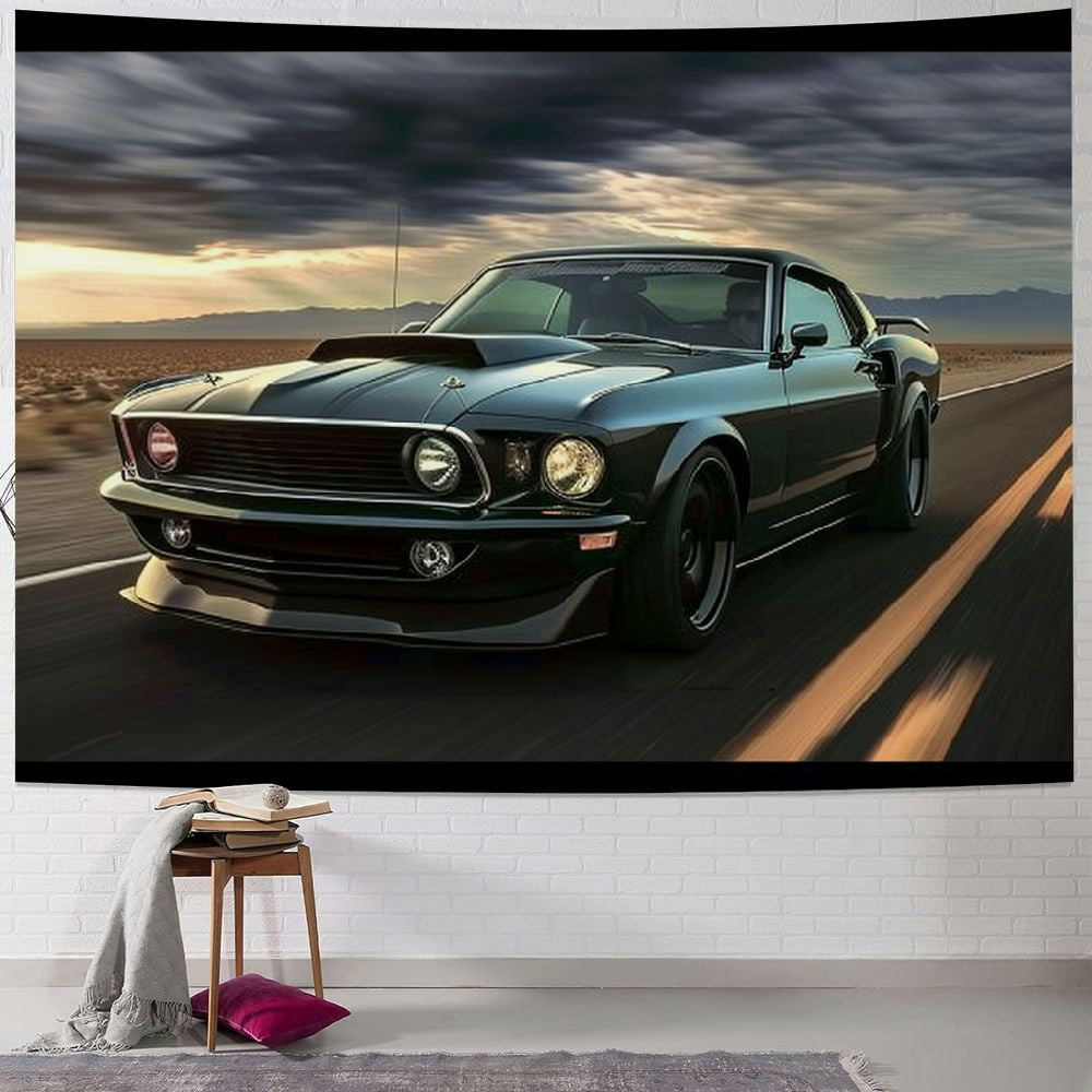 SHERONV Mustang Cobra Tapestry Wall Hanging Unique Style Graphic ...