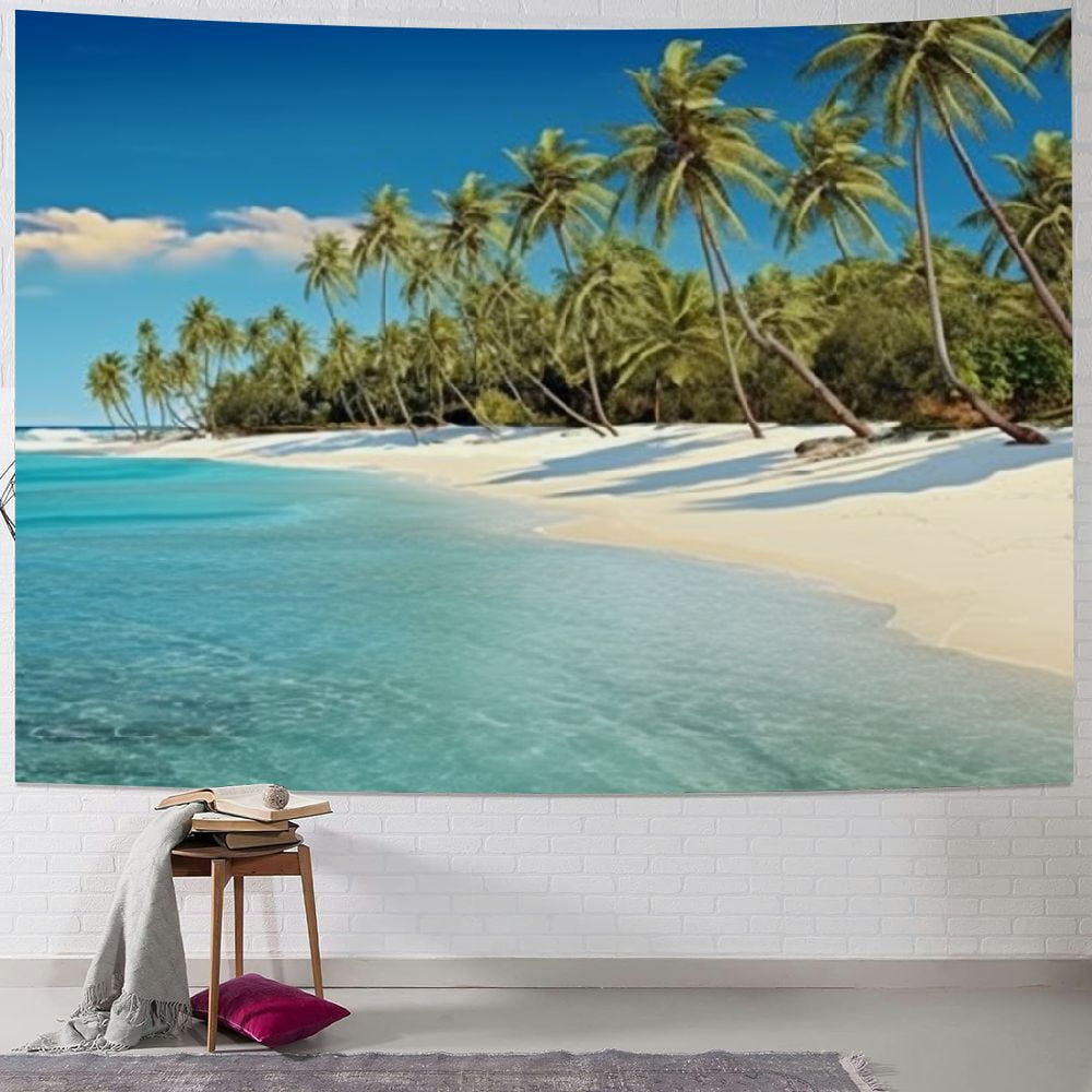 SHERONV Ocean Beach Tapestry Wall Hanging Tropic Paradise Beach Wall ...