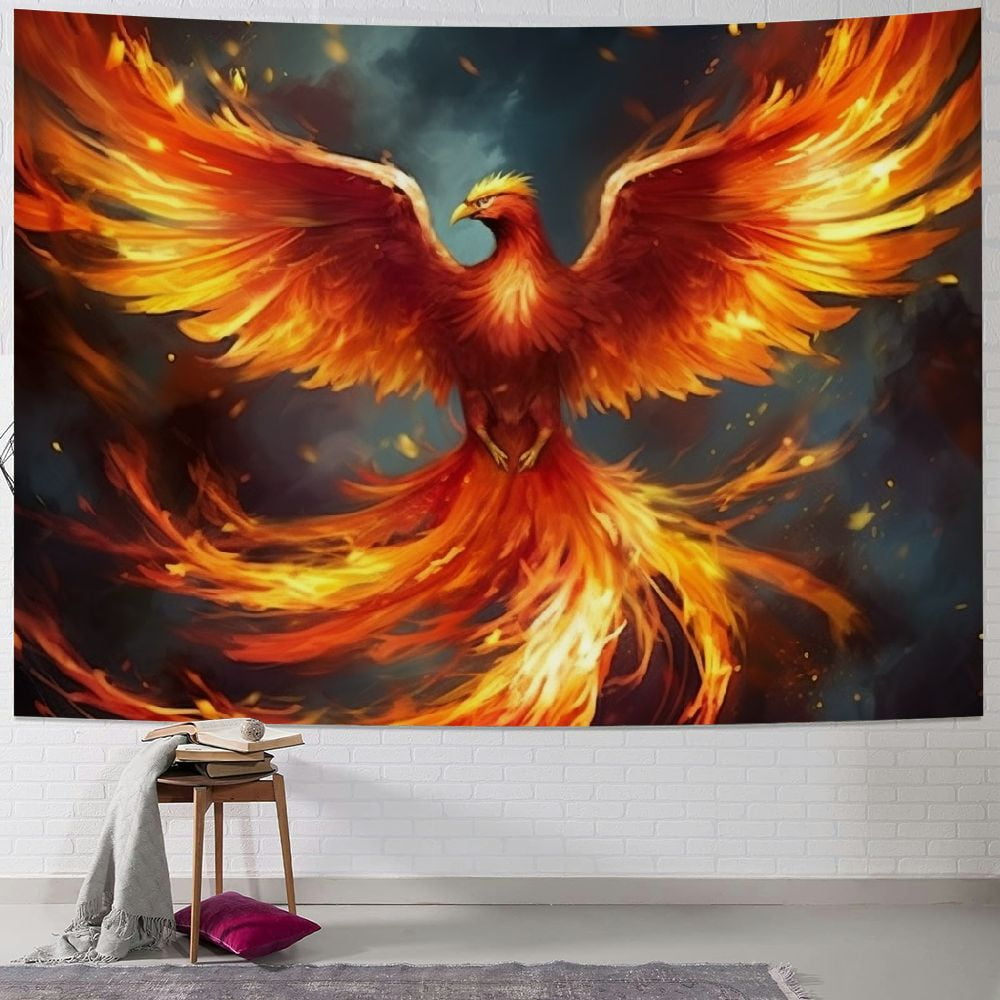 SHERONV Phoenix Bird Tapestry for Men, Bird Tapestry Phoenix Flame Bird ...