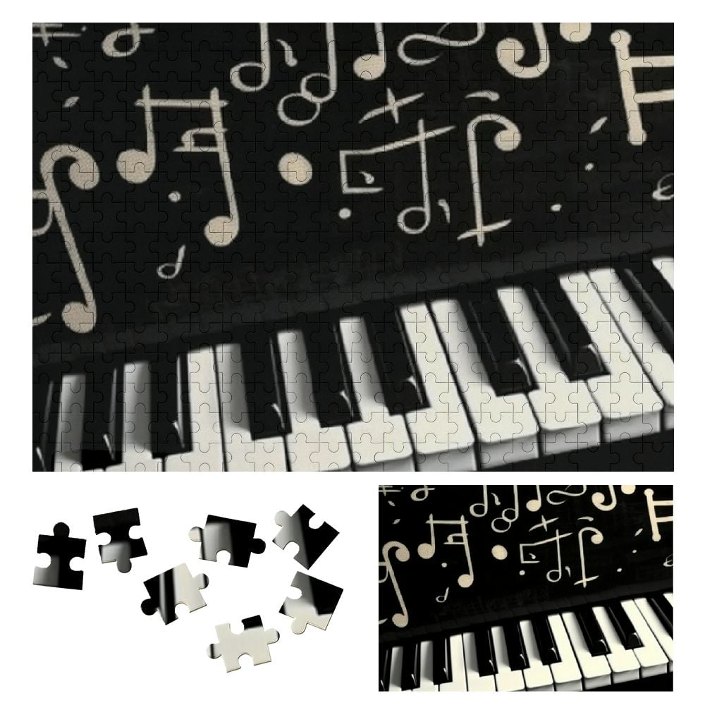 SHERONV Piano Keyboard Wooden Jigsaw Puzzle Challenging Difficult Wood ...